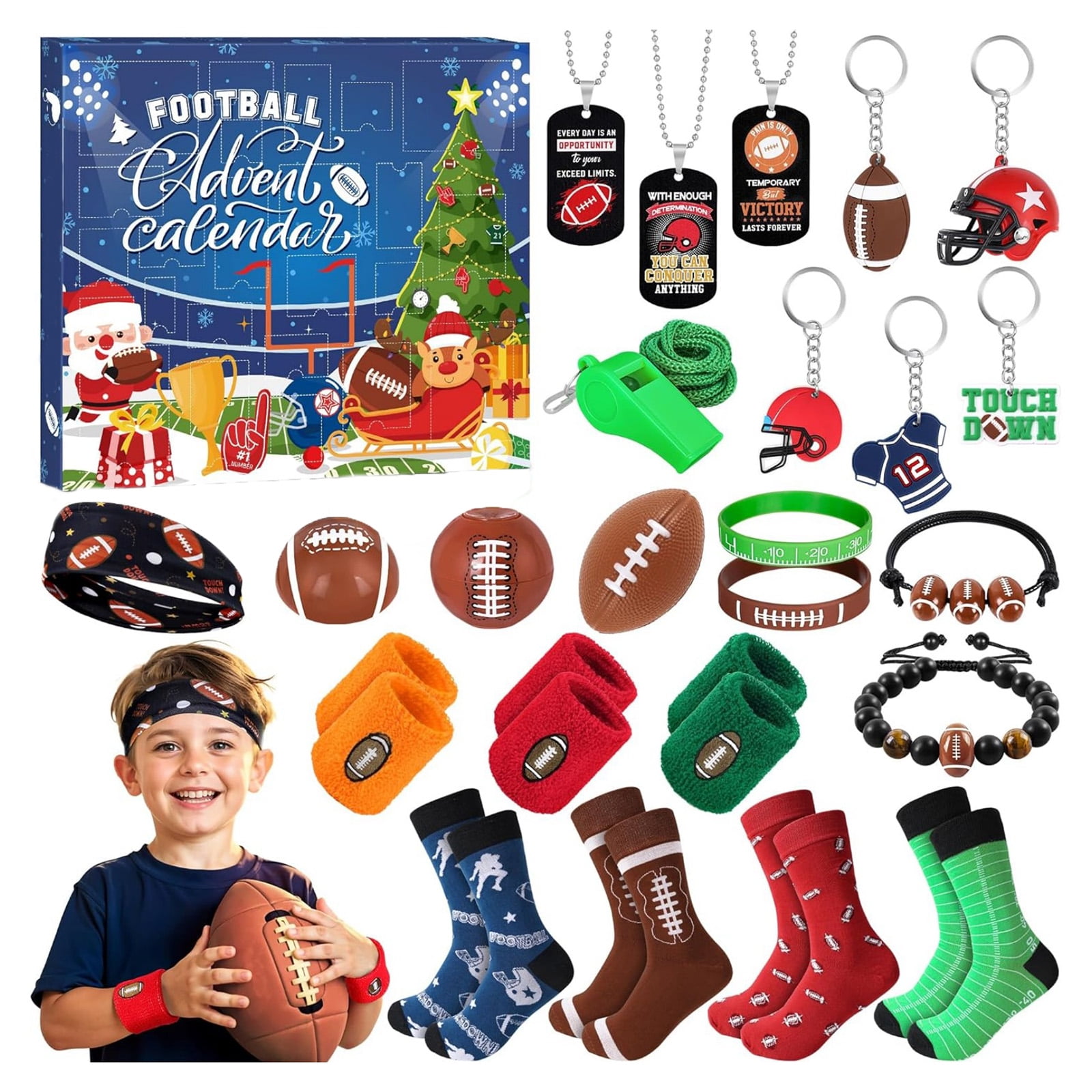 Advent Calendar Christmas Countdown Calendar with Basketball Sports Set ...