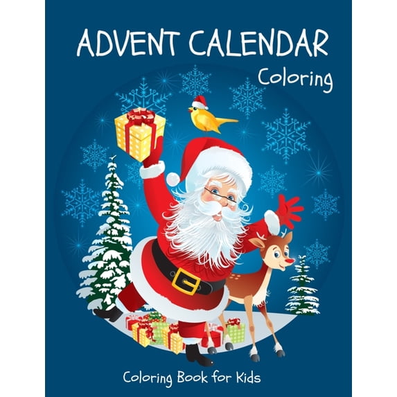 Advent Calendar Coloring - Coloring Book for Kids: 24 Christmas ...