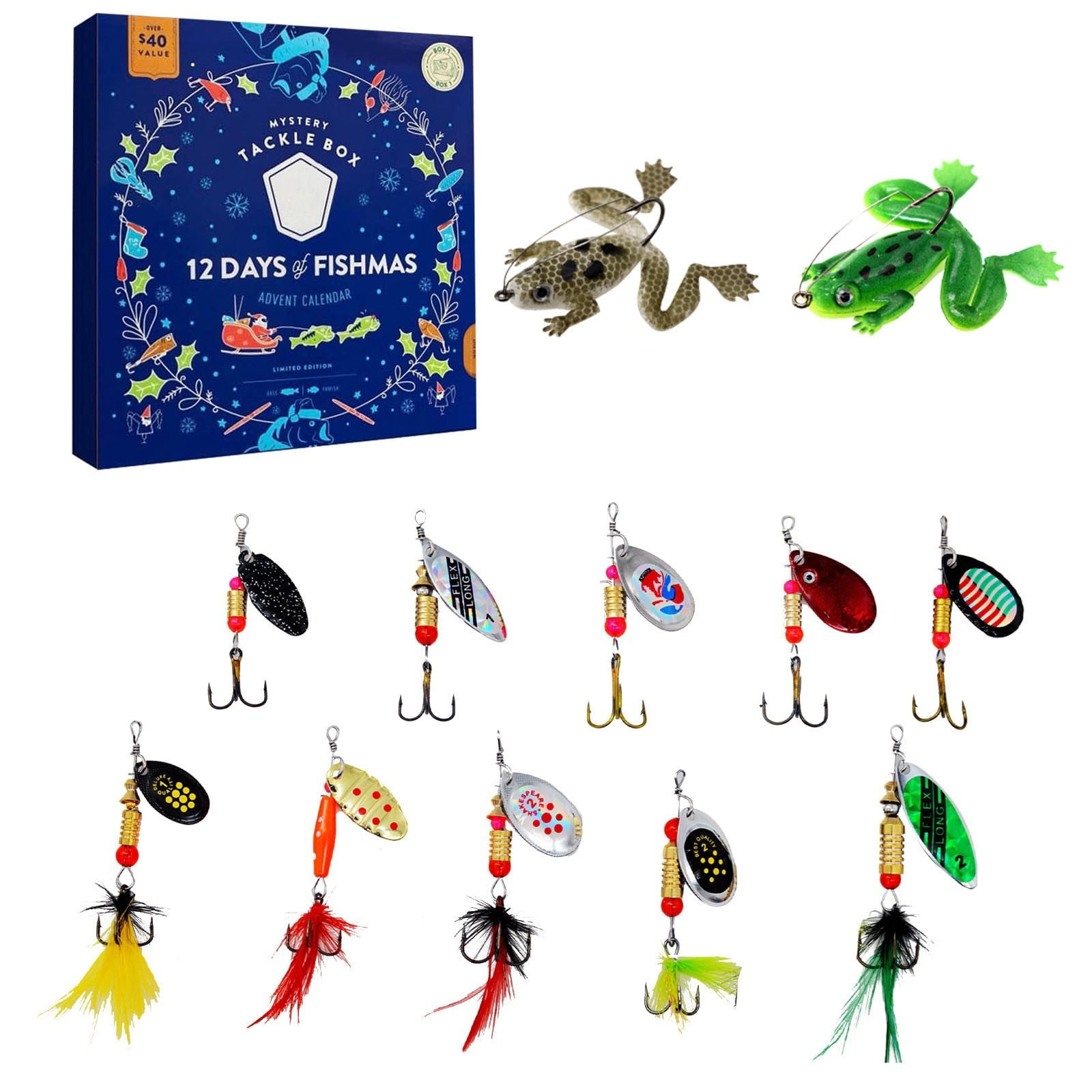 Advent Calendar Fishing Christmas Countdown Fishing Set For Adult Men ...