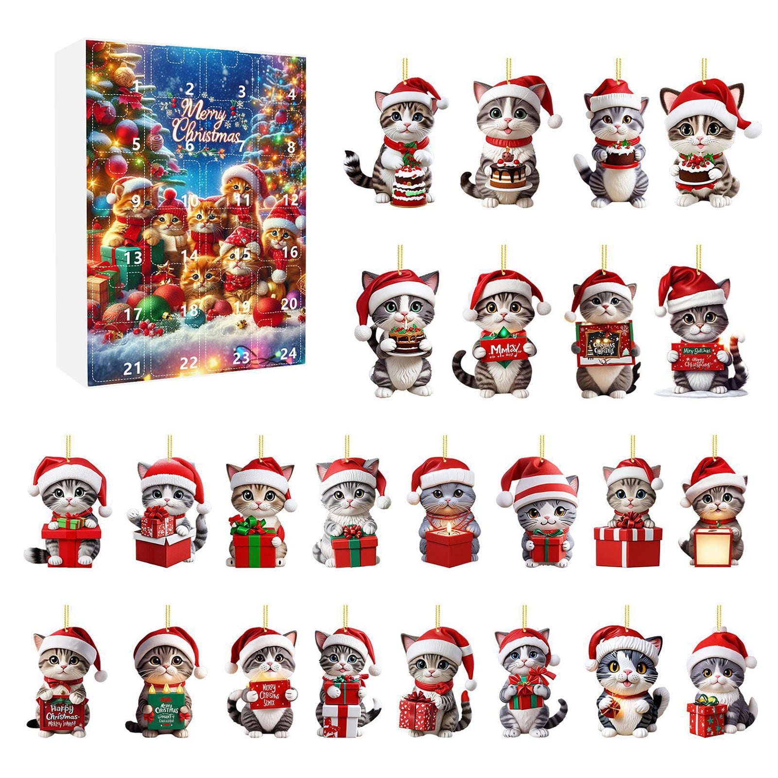 Advent Calendar for Kids 2024 Christmas Countdown Calendar Cute Cartoon ...