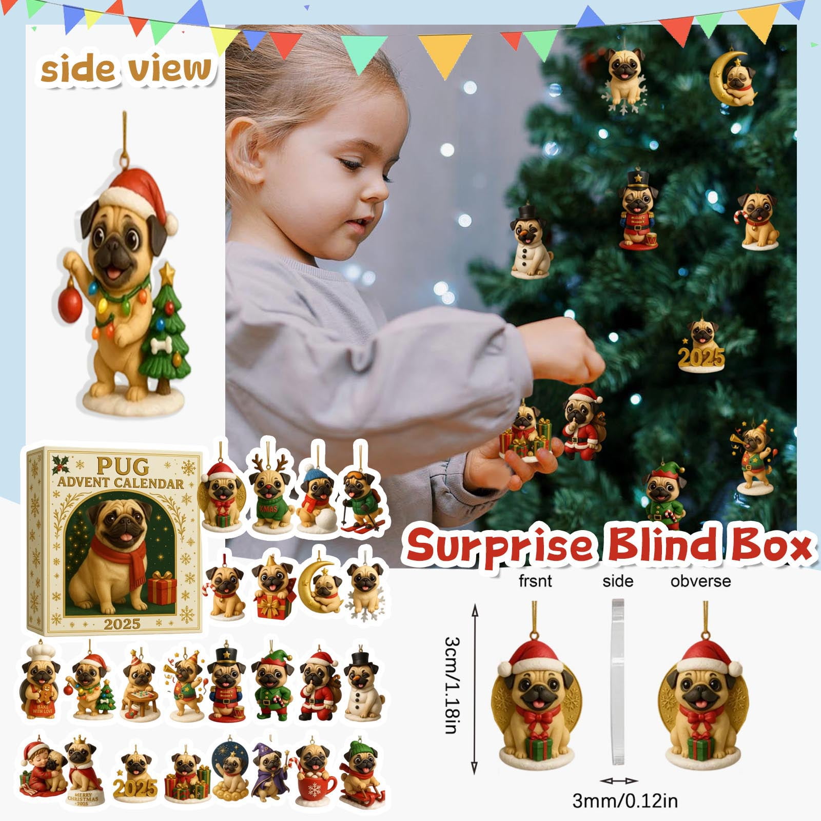 Advent Calendars,24Pc Countdown Calendar Blind Box (With Originating ...