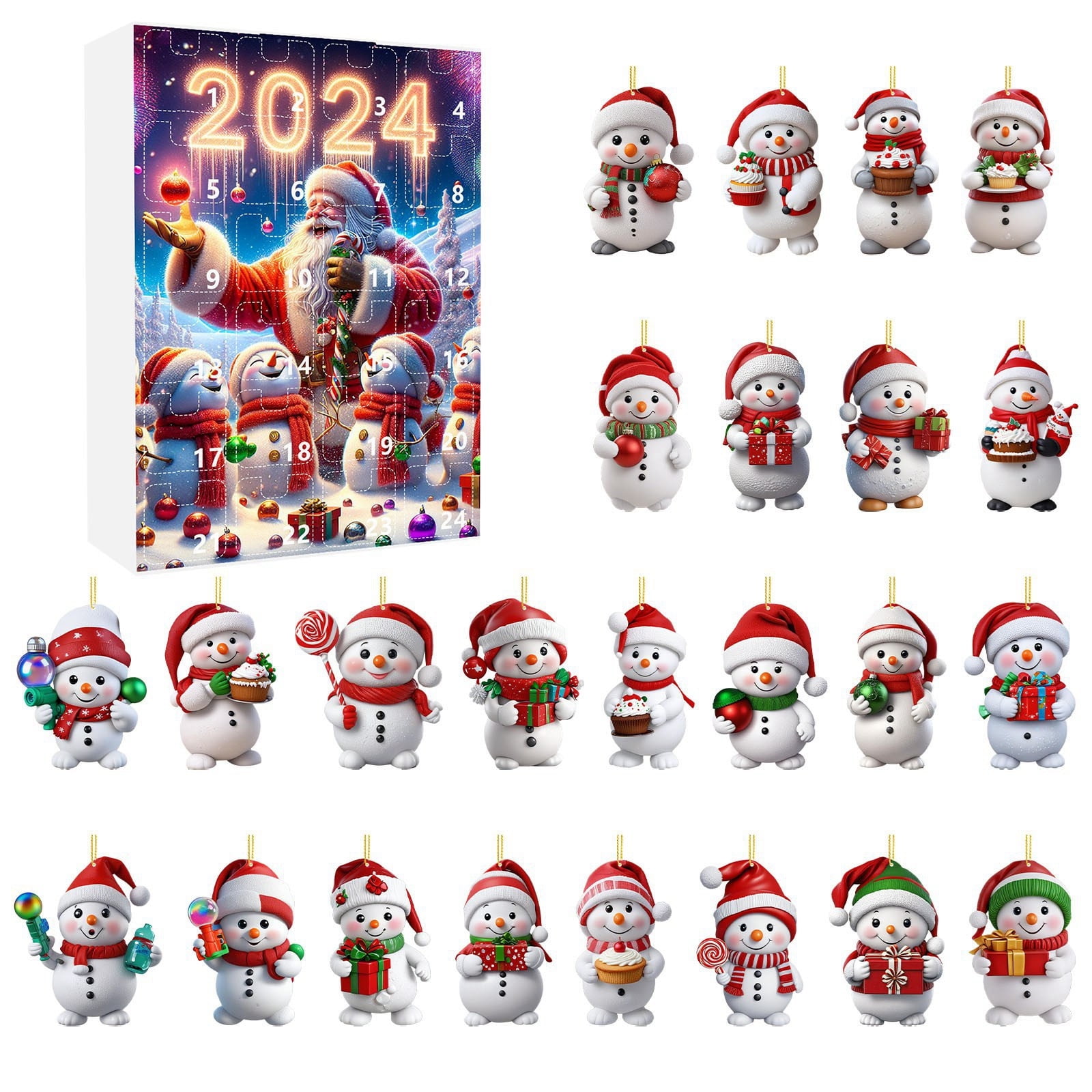Advent Calendars Christmas Christmas Countdown Calendar 24 Cute Acrylic ...
