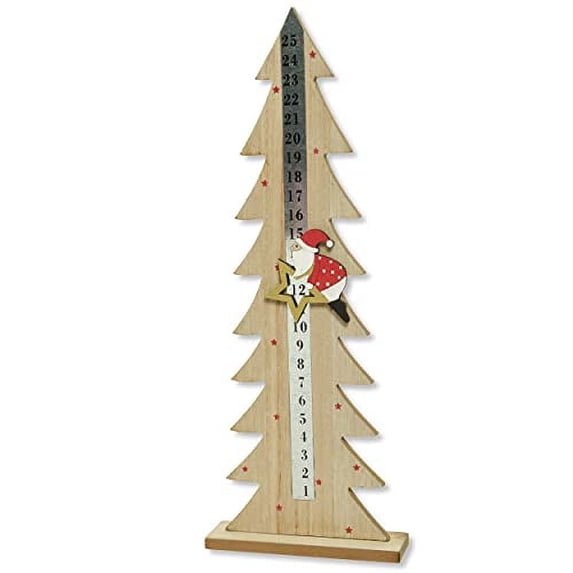Advent Calender 25 Day Wood Christmas Countdown Calender, Santa ...