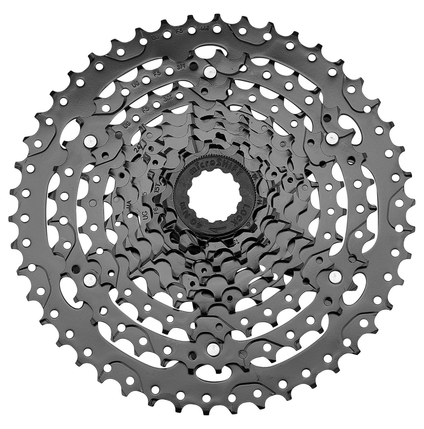 Advent Cassette 9 Speed 11-46T - ED Black - Hardened Steel Cogs for ...
