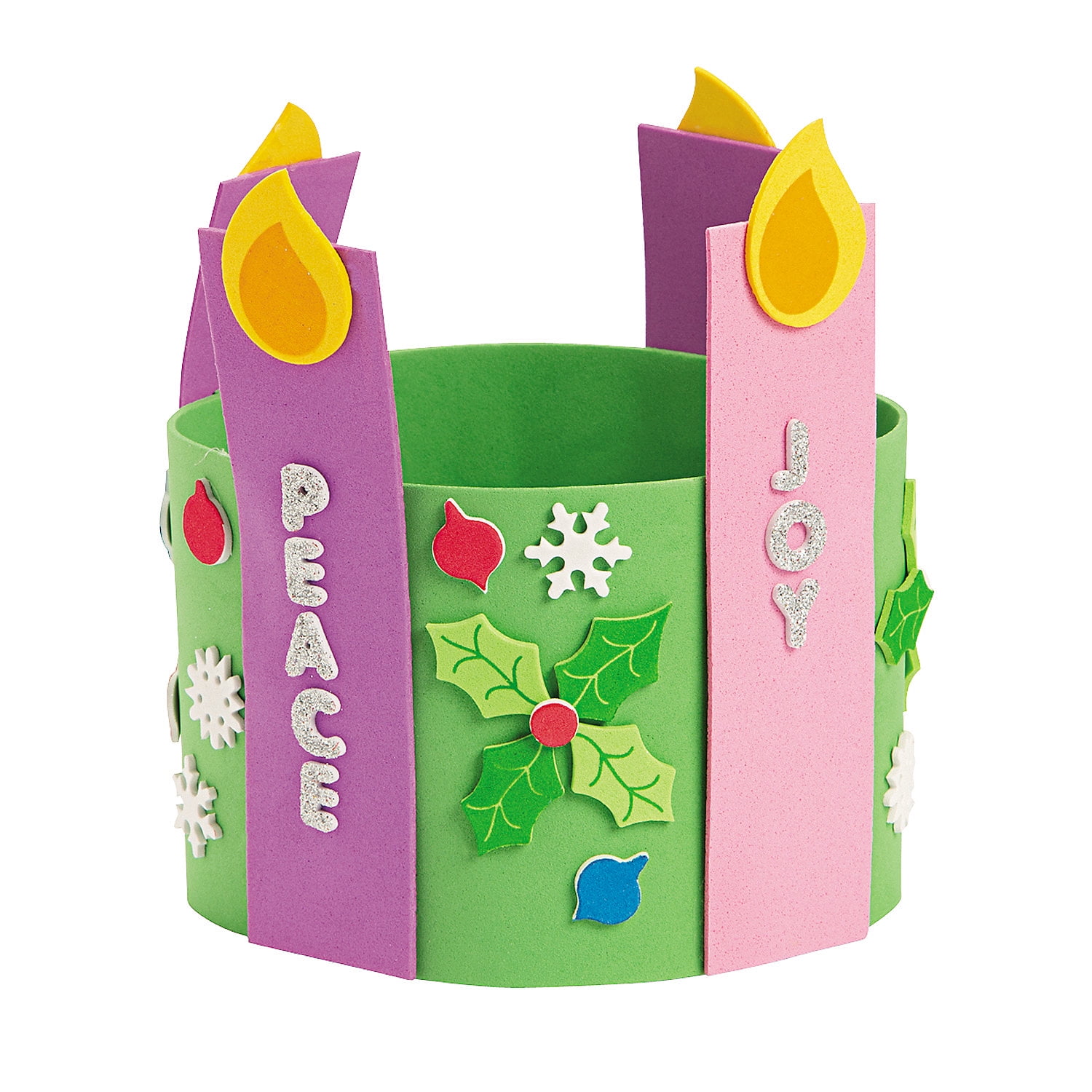 Advent Foam Candle Stand Up Wreath - Craft Kits - 12 Pieces - Walmart.com