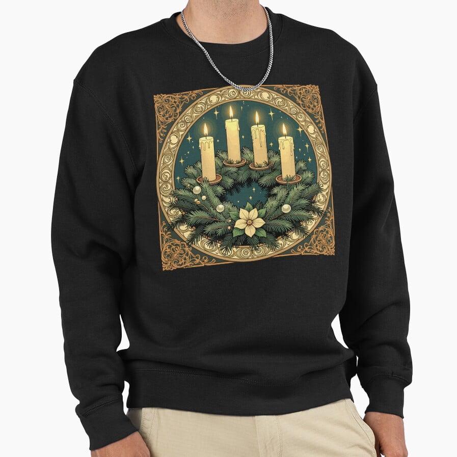 Advent Hope Peace Joy Love Unisex Sweatshirt Art Nouveau Vintage ...