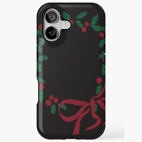 Advent Ribbon Cutout Festive Wreath Pattern Art iPhone Case for iPhone ...