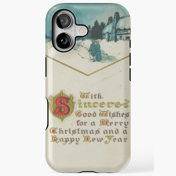 Advent Vintage Holiday Letter Scene Case for iPhone 17 to 11 Pro Max ...