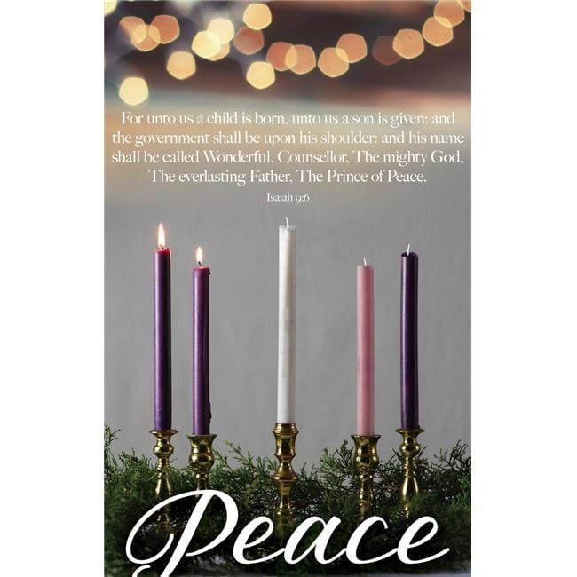 Advent Week 2 - Peace Isaiah 9 - 6 Bulletin - Pack of 100 - Walmart.com