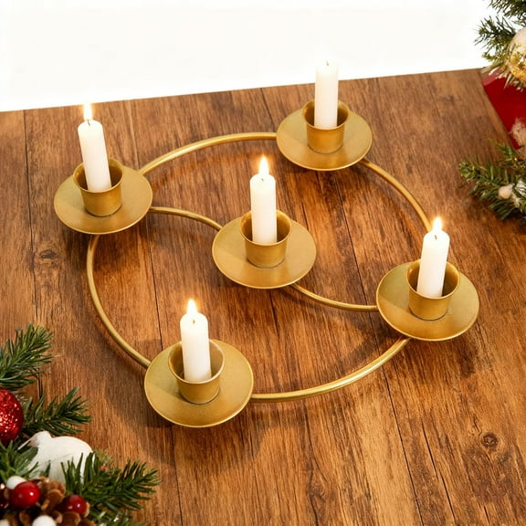 Advent Wreath Candlestick 26X26Cm Advent Wreath Candle Holder Round ...