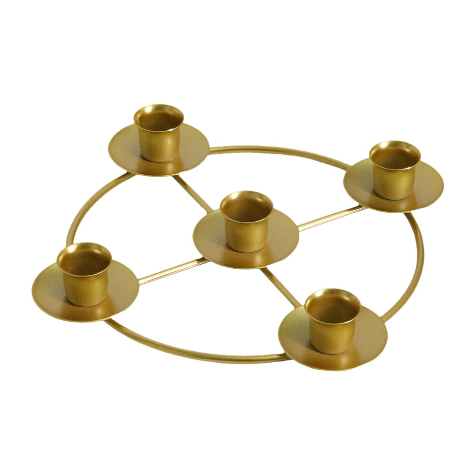 Advent Wreath Ring Desktop Candelabra Stand Five Candle Capacity Iron ...