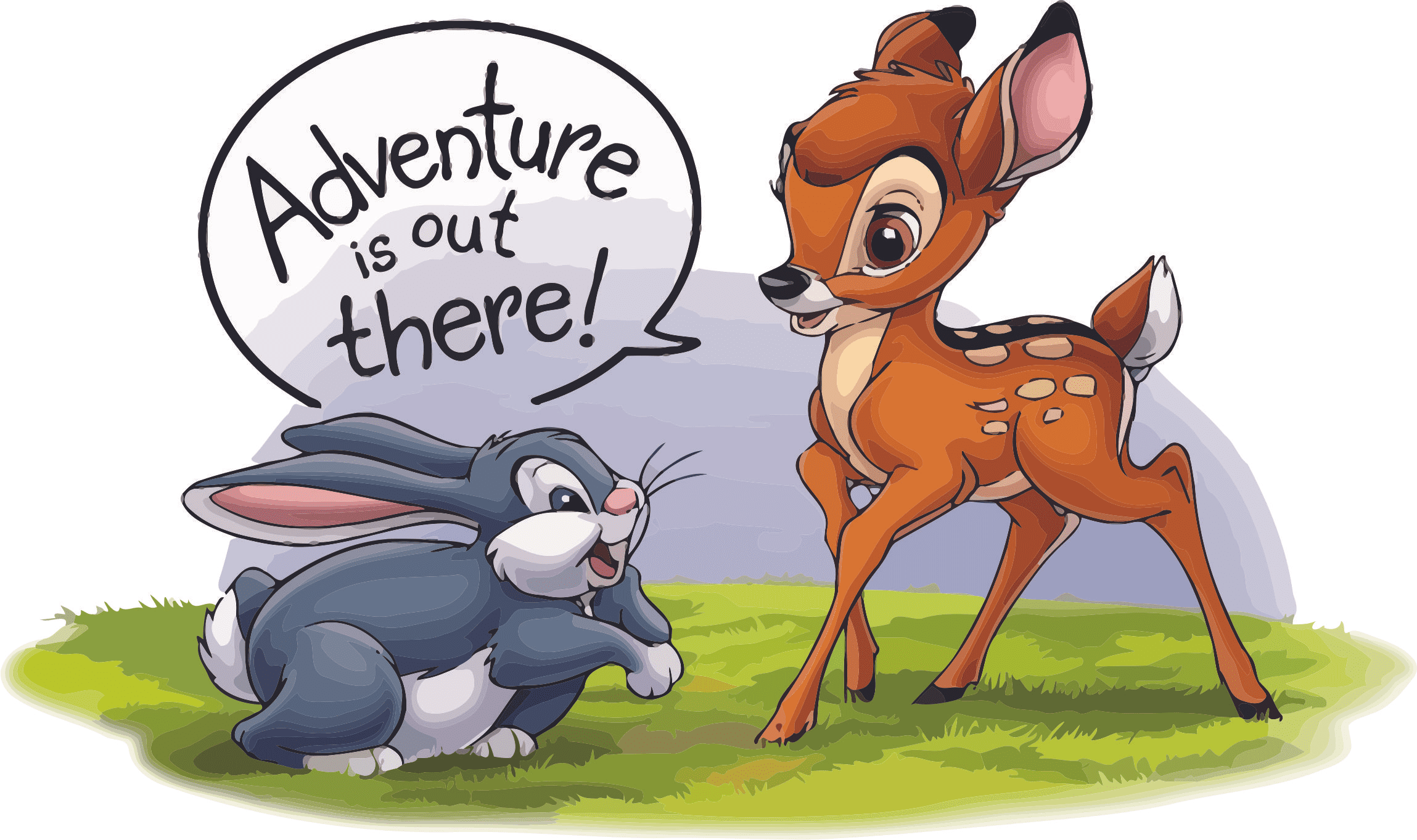 Adventure is Out There Adorable Quote Wall Decal Decoration Happy Bambi ...