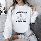 Adventure Alpaca Bag Funny Animal Pun Retro Travel Quote Sweatshirt ...