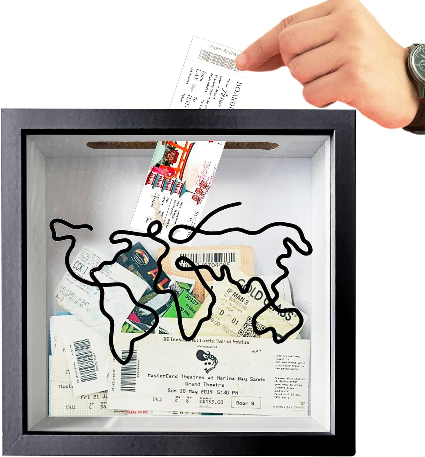 Adventure Archive Box, 12 Inch Travel Memory Box, Travel icket Shadow ...