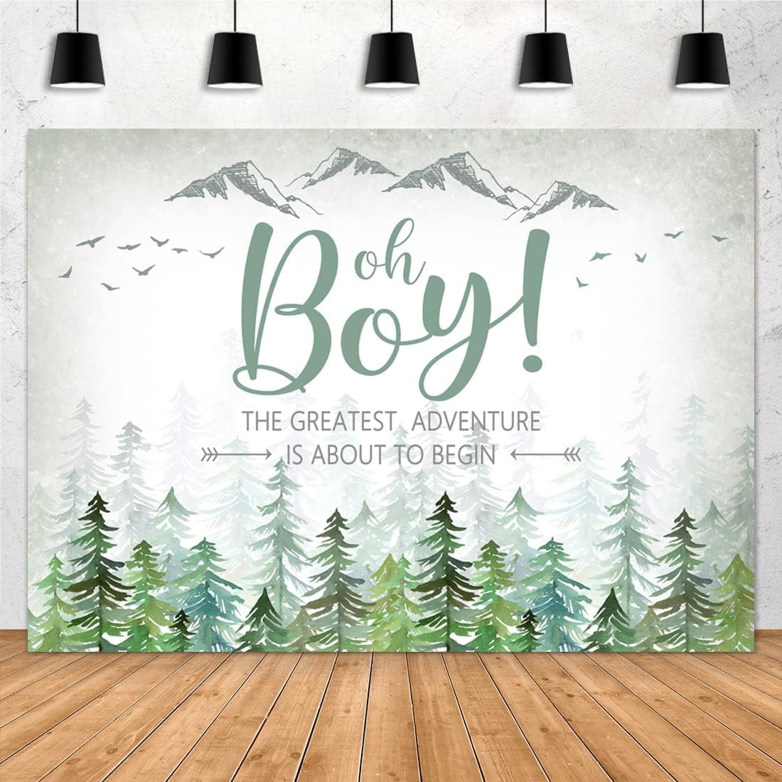 Adventure Awaits Baby Shower Backdrop Oh Boy Let The Adventure Begin ...