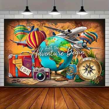 Adventure Awaits Backdrop Let The Adventure Begin Background World Map ...