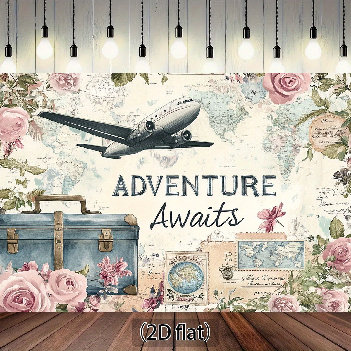 Adventure Awaits Backdrop Let The Adventure Begin Baby Shower ...