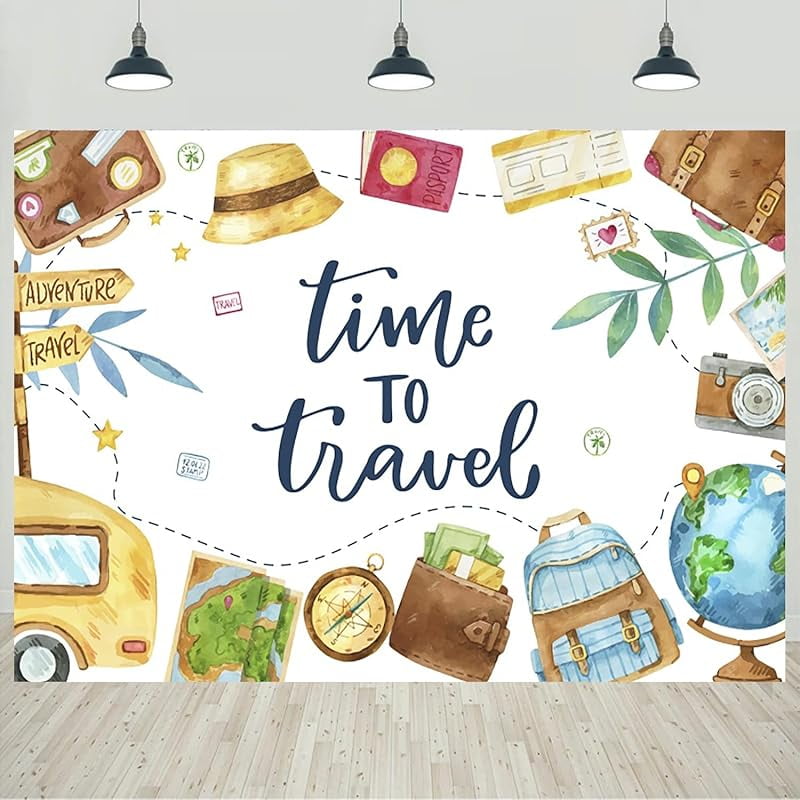 Adventure Awaits Backdrop Spring Let The Adventure Begin Time to Travel ...