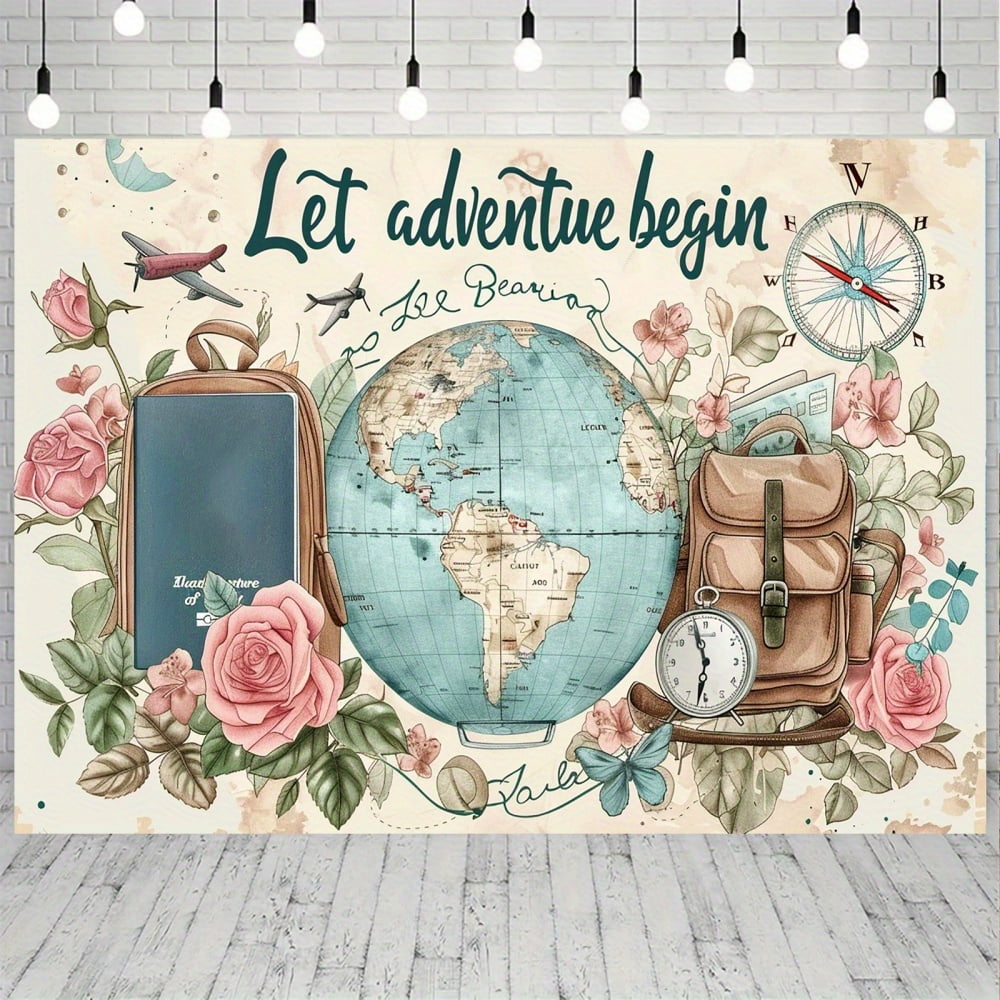 Adventure Awaits Backdrop Travel Backdrop Let The Adventure Begin ...