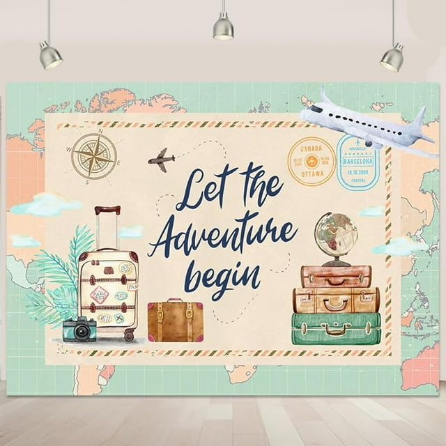 Adventure Awaits Backdrop Travel Theme Adventure Photography Background ...