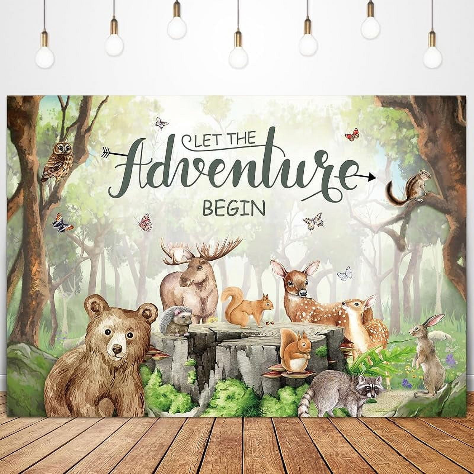 Adventure Awaits Backdrop Watercolor Let The Adventure Begin Pine Tree ...