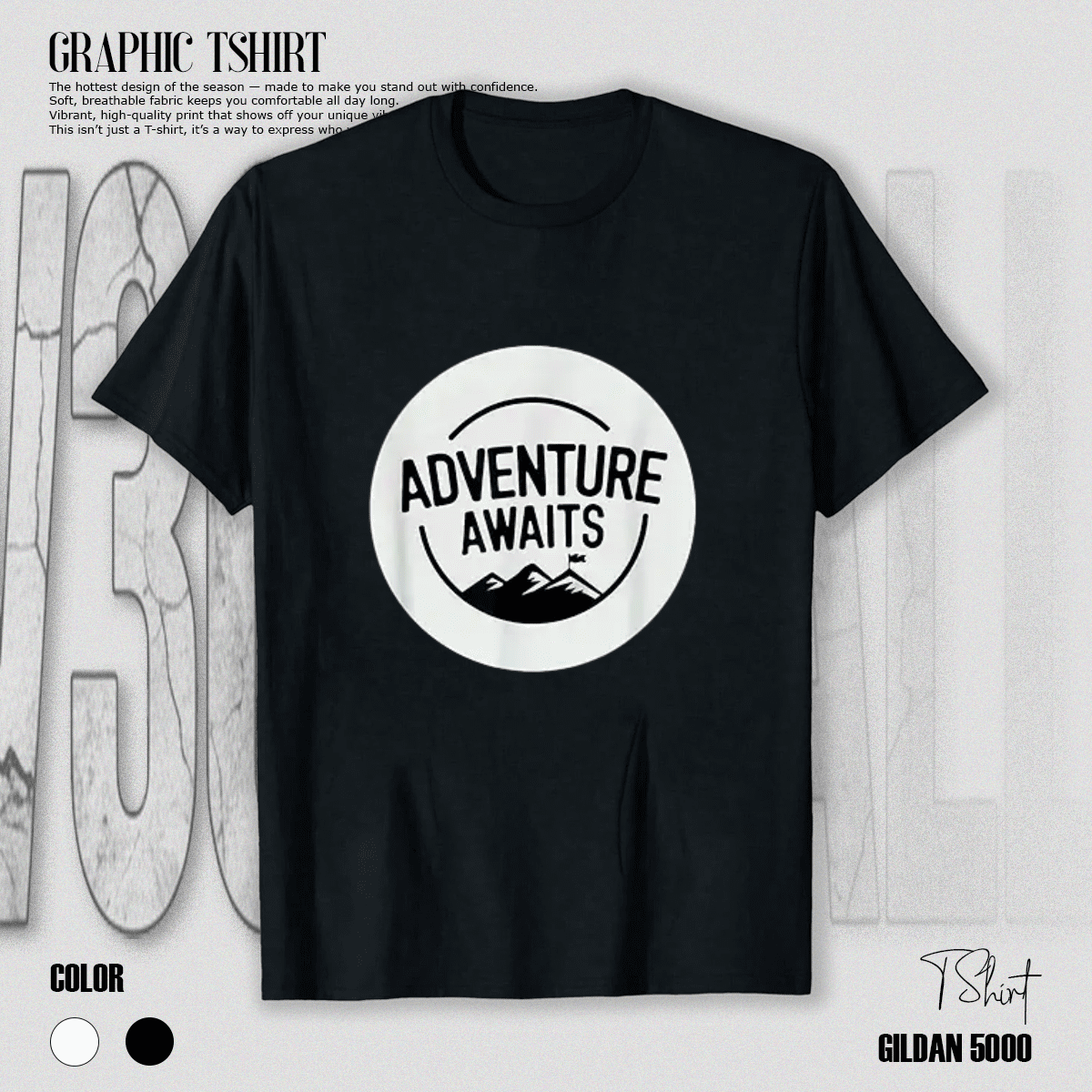 Adventure Awaits Bold Inspiring For Explorers Campers Tee Unisex T ...