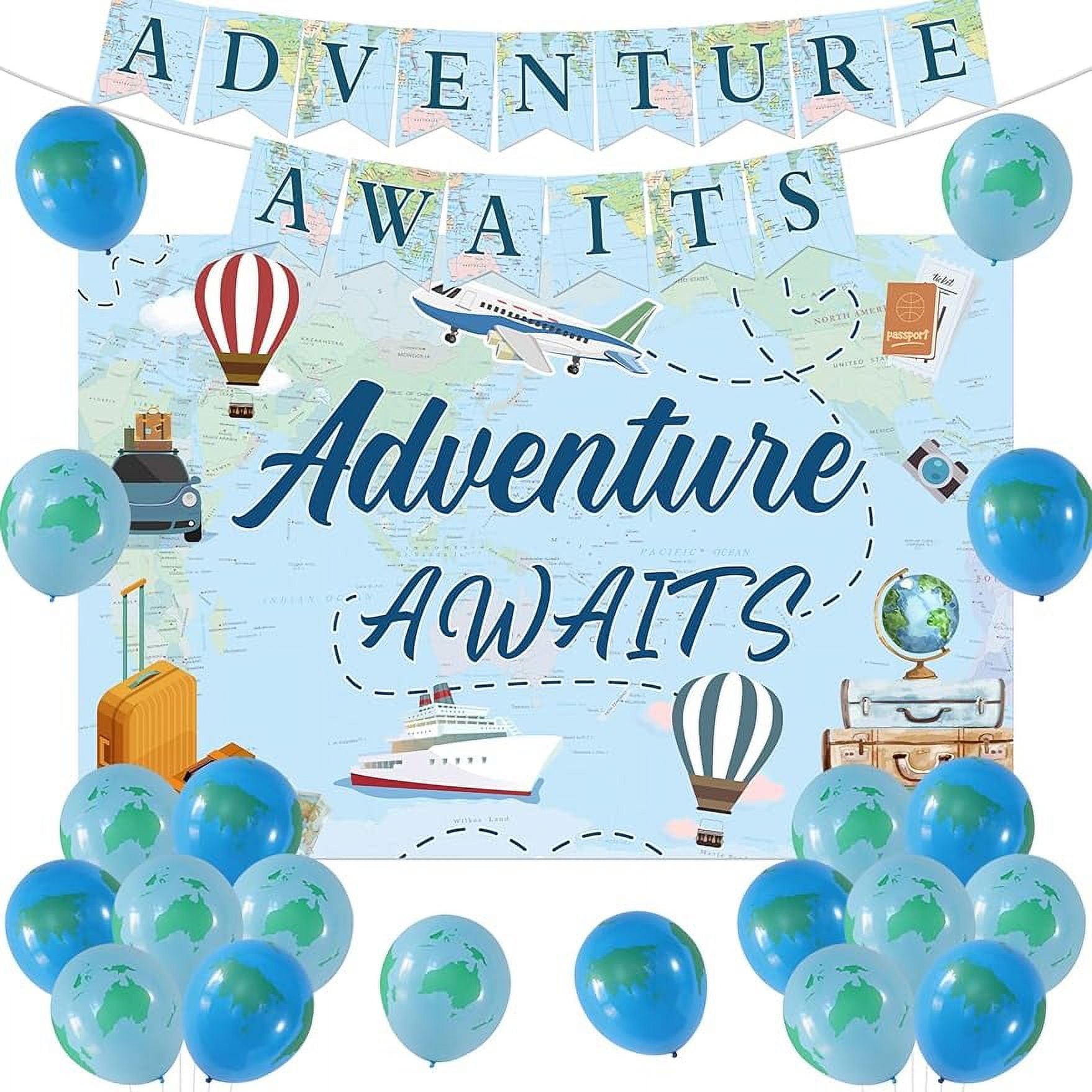 Adventure Awaits Decorations, Travel Theme Party Decorations ...