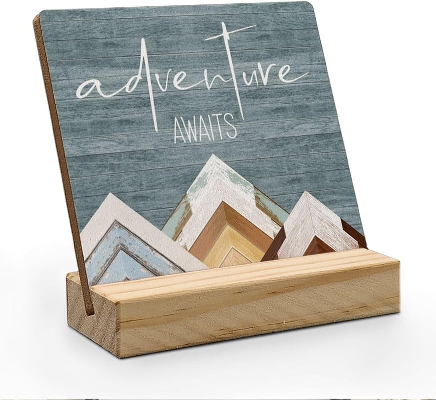Adventure Awaits Desk Decor, Camping Signs, Camping Decor For Camper ...