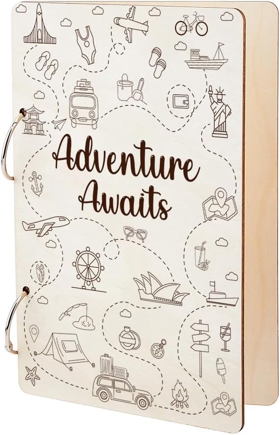 Adventure Awaits Greeting Card Holder Travel Journal Planning Book ...