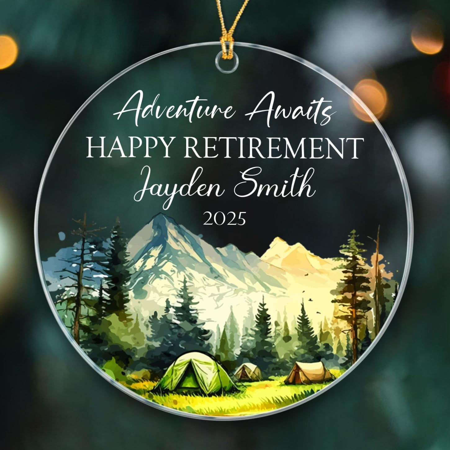 Adventure Awaits Happy Retirement Ornaments Gift, My First Xmas Retired ...
