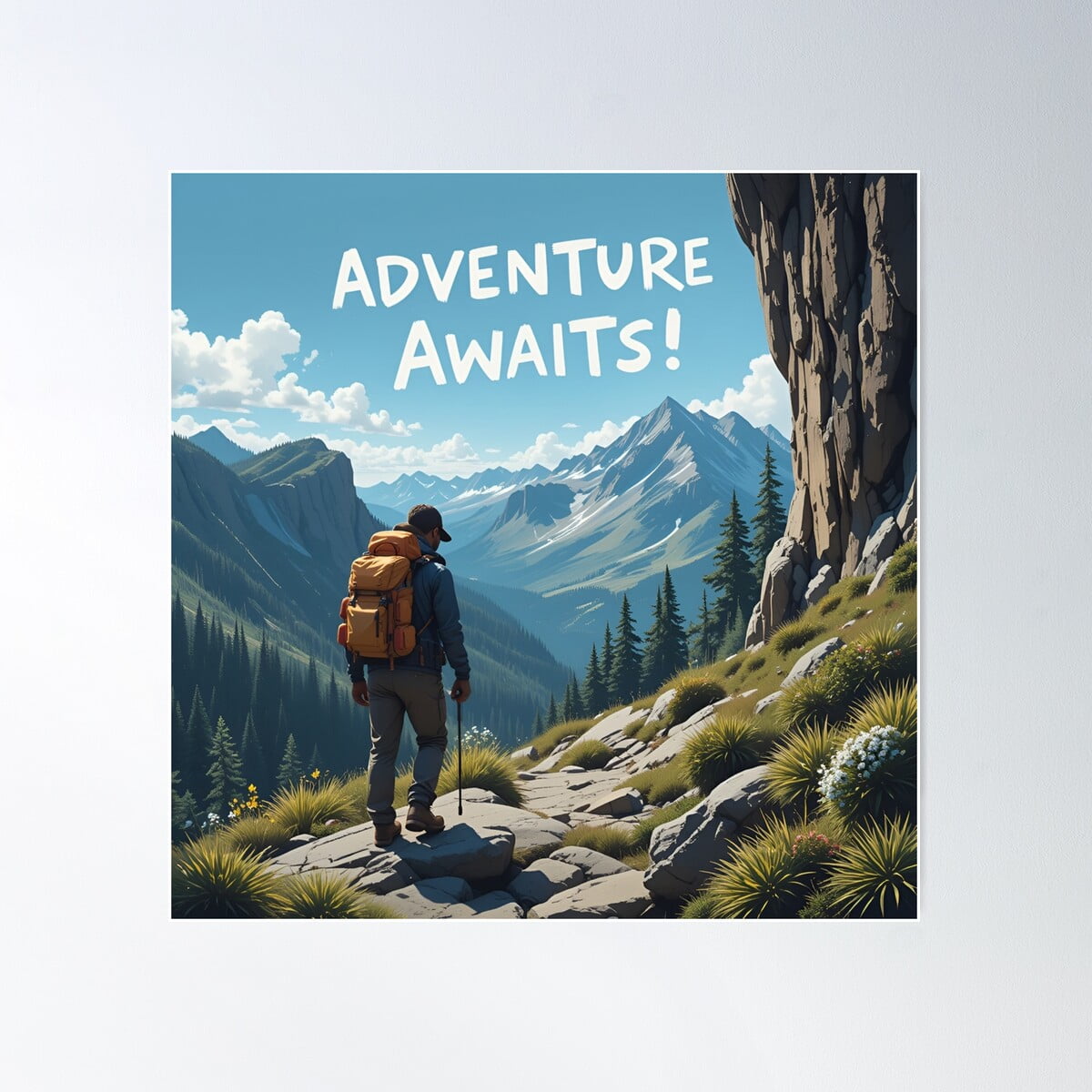 Adventure Awaits! – A Hiker Unknowingly Walking Toward A Bear Or Cliff ...