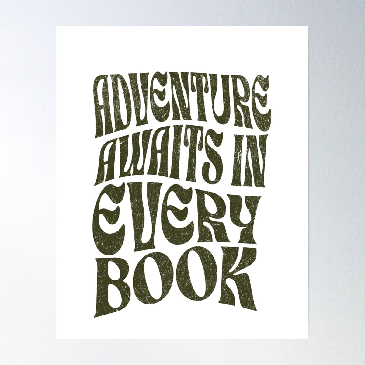 Adventure Awaits In Every Book Poster Wall Art, Modern Wall Decor For ...