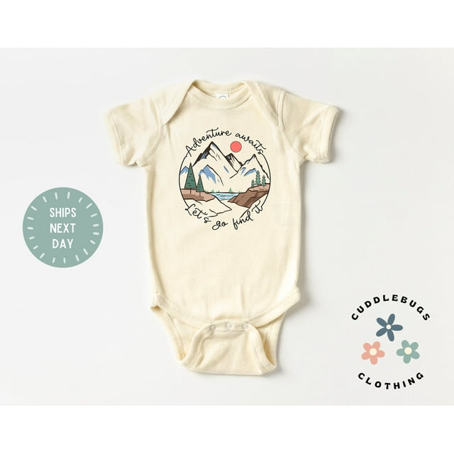 Adventure Awaits Let'S Go Find It Baby Onesies Brand Bodysuit, Cute ...
