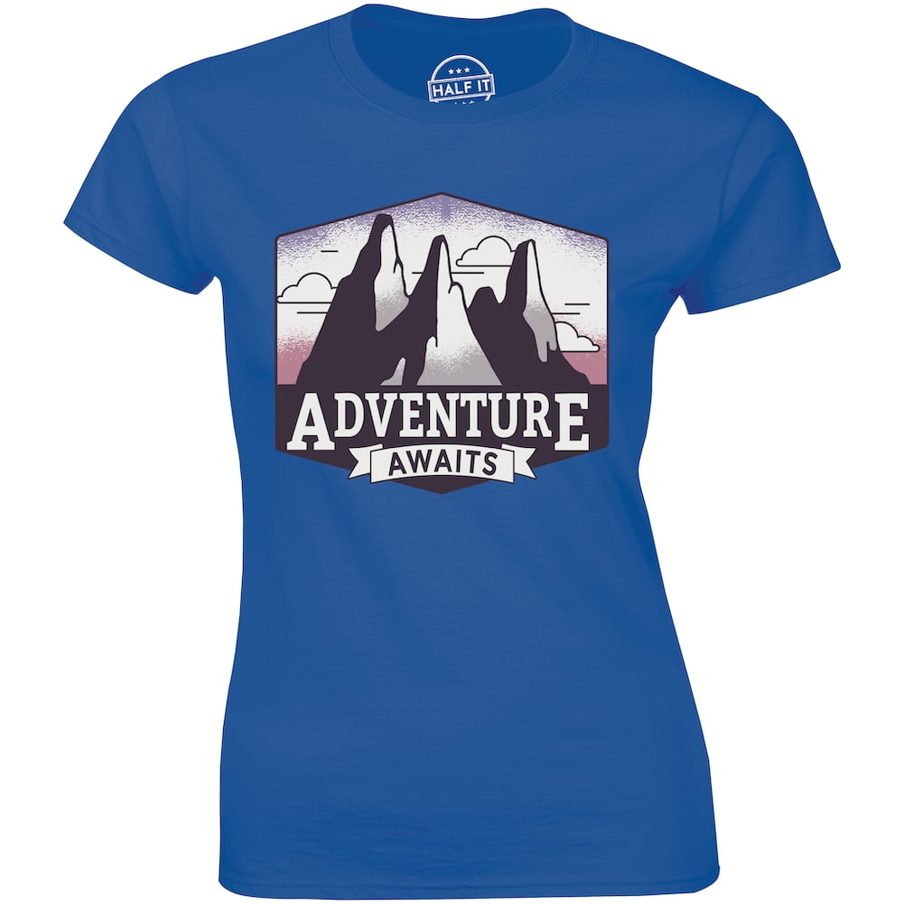 Adventure Awaits Mountain Trekking Climbing Camping Camper Exploring T ...