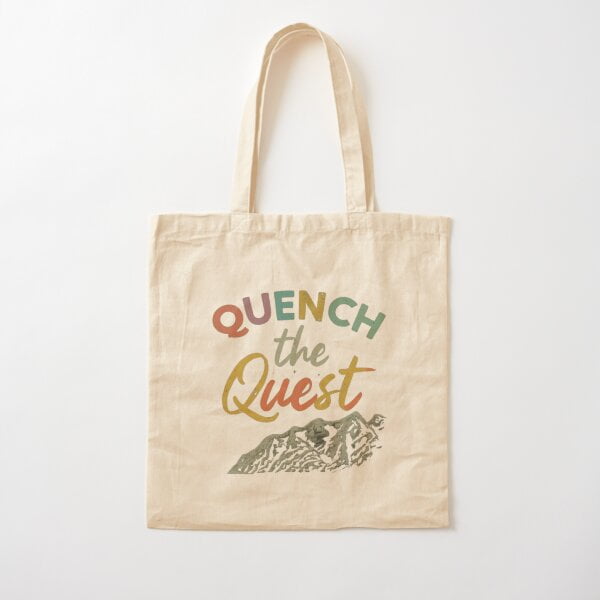 Adventure Awaits: Quench The Quest T-Shirt Design Cotton Tote Bag ...