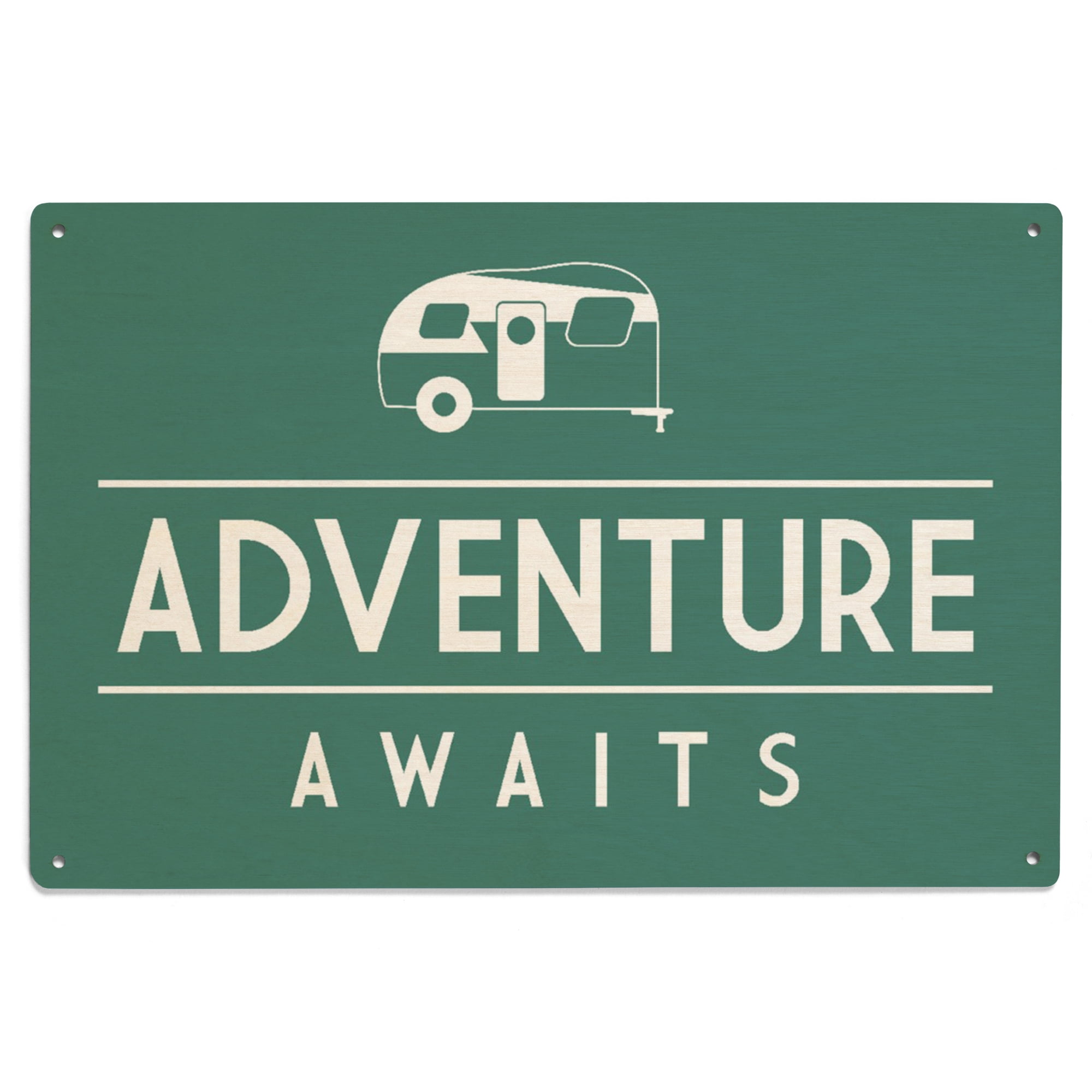 Adventure Awaits, Retro Camper, Simply Said Birch Wood Wall Sign (6x9 ...