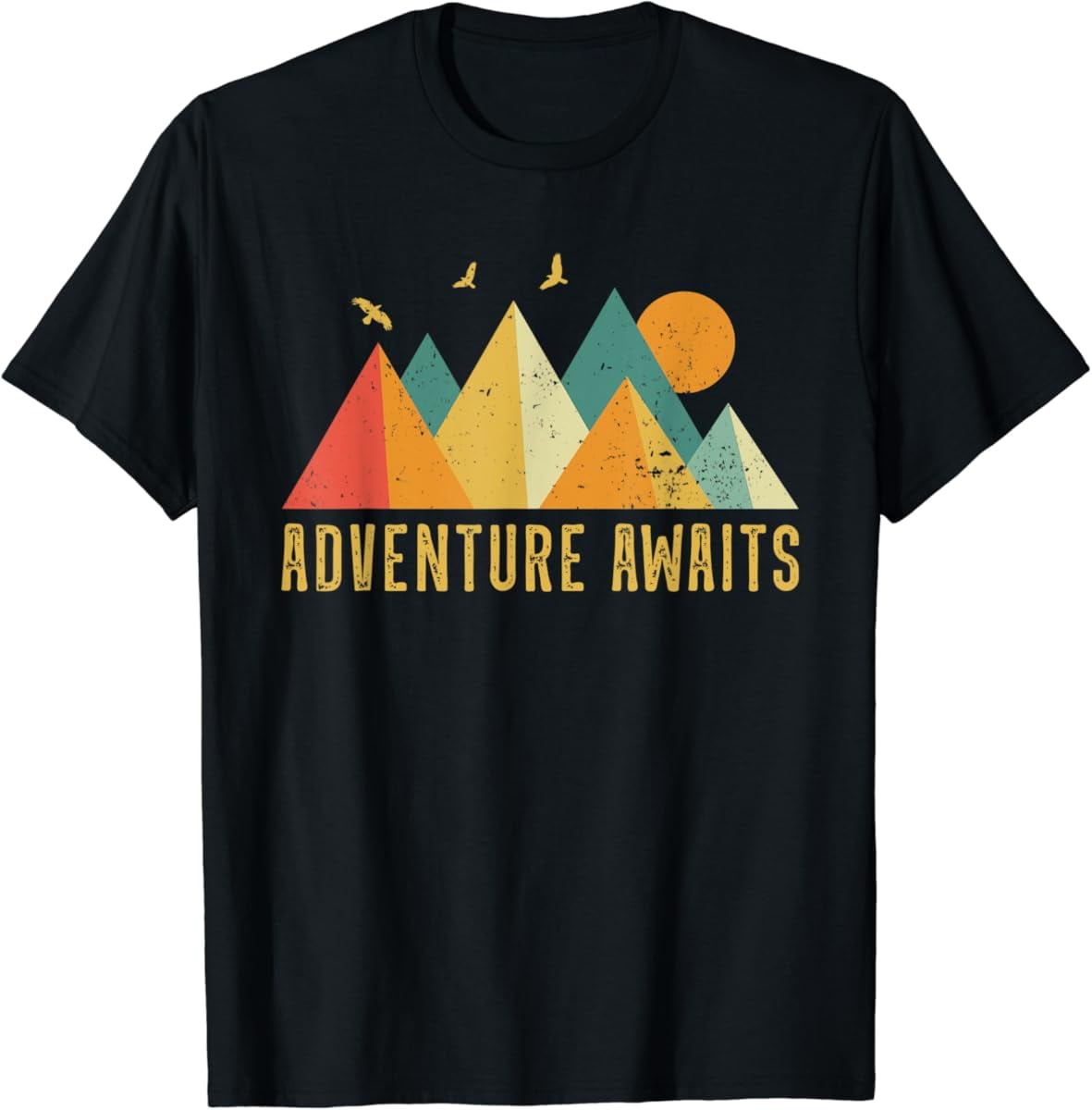 Adventure Awaits Retro Mountains Vintage National Parks Gear Men ...