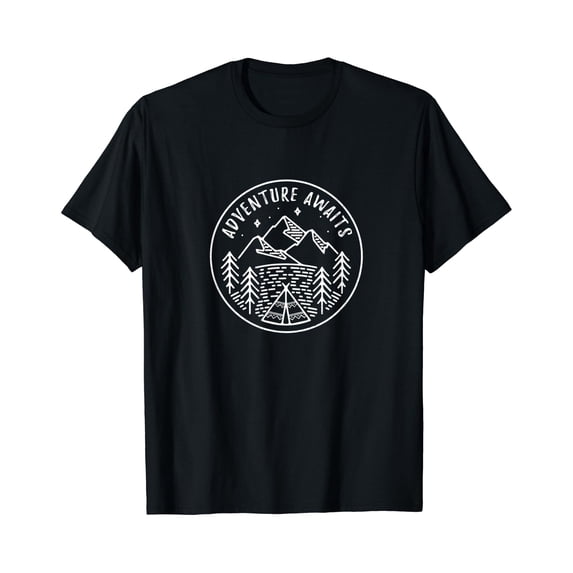 Adventure Awaits Retro Summer Camp Tent Shirt For Kids, Unisex T-Shirt ...