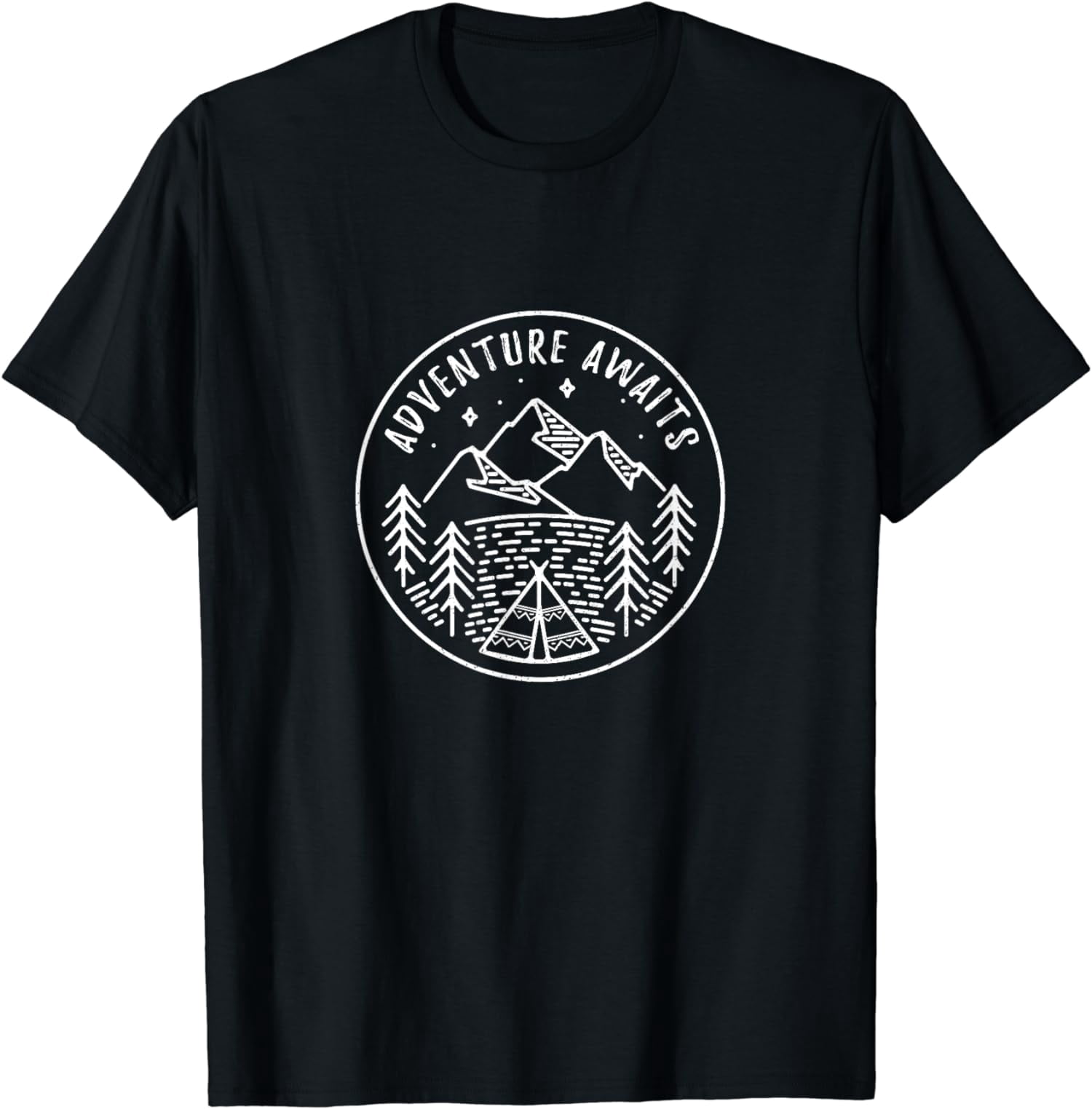Adventure Awaits Retro Summer Camp Tent Shirt for Kids - Walmart.com