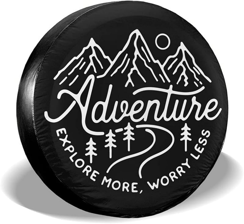 Adventure Awaits Rv Spare Tire Cover for RV Trailer Wheel Covers for ...