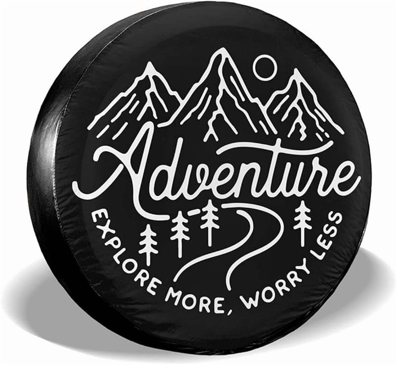 Adventure Awaits Rv Spare Tire Cover for RVs Trailer Wheel Covers for ...