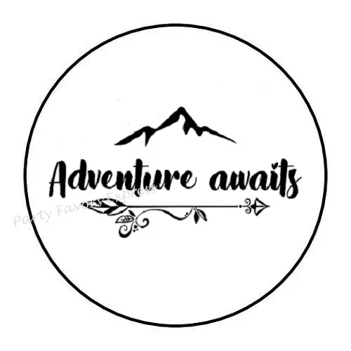 Adventure Awaits Sticker Party Favors Sticker Envelope Seals Labels ...