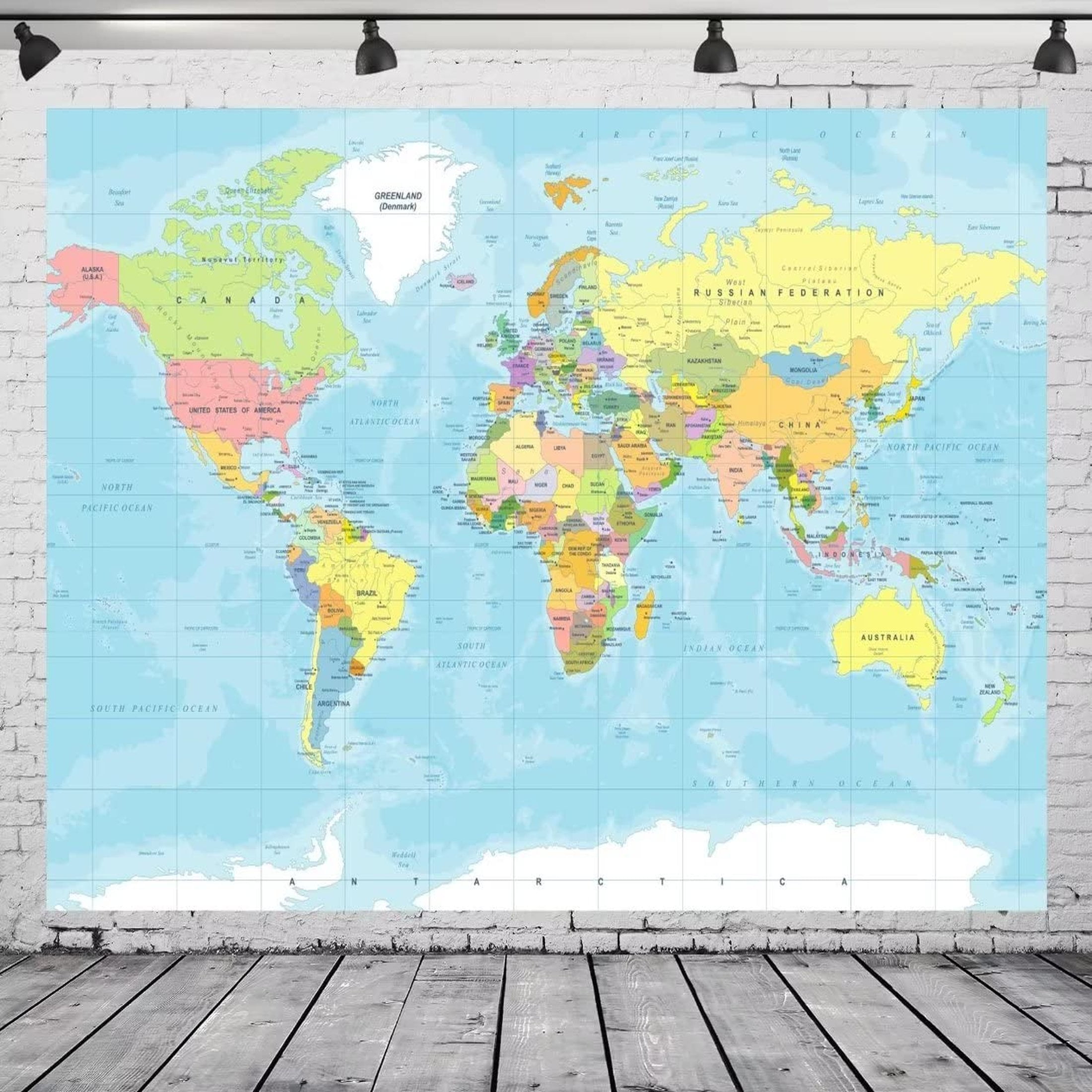 Adventure Awaits World Map Backdrop for Travel-Themed Baby Showers and ...