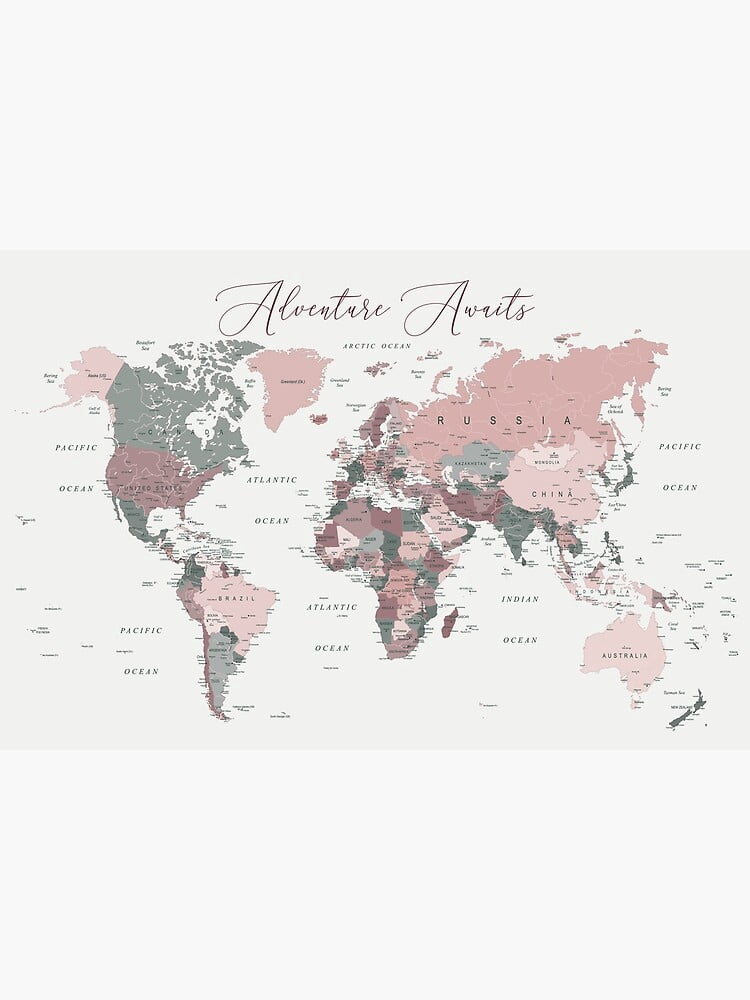 Adventure Awaits World Map Fashion Art Decor Frame - Walmart.com