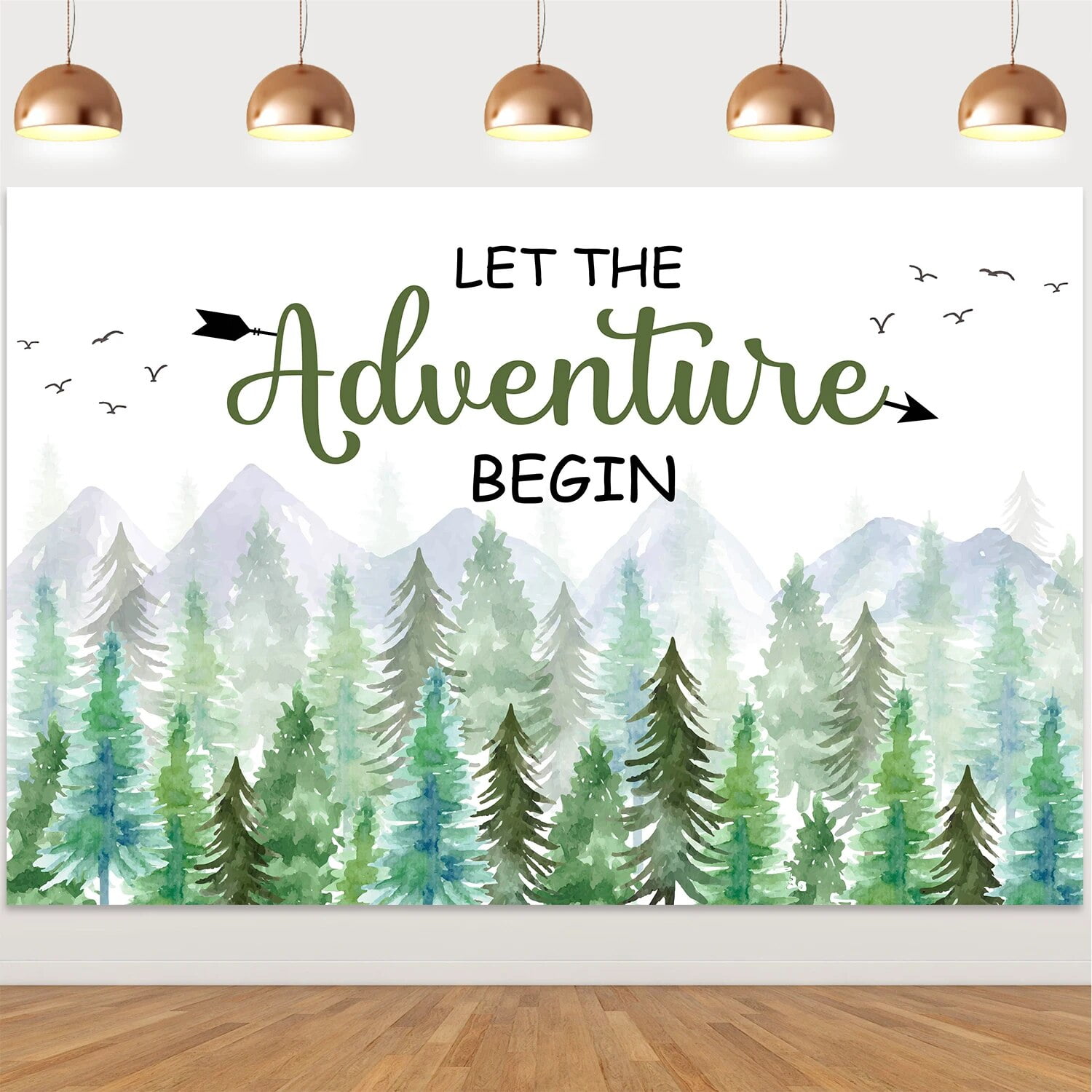 Adventure Baby Shower Decorations Let The Adventure Begin Backdrop for ...