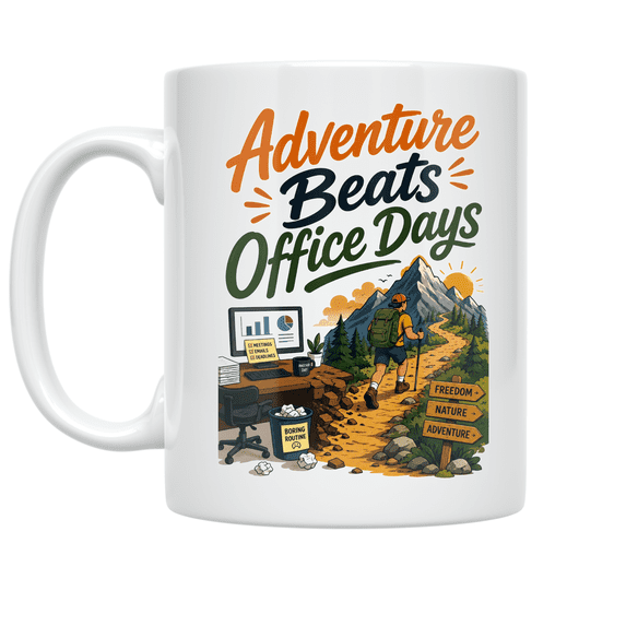 Adventure Beats Office Days - Adventure Seeker - 11 oz Ceramic Coffee ...