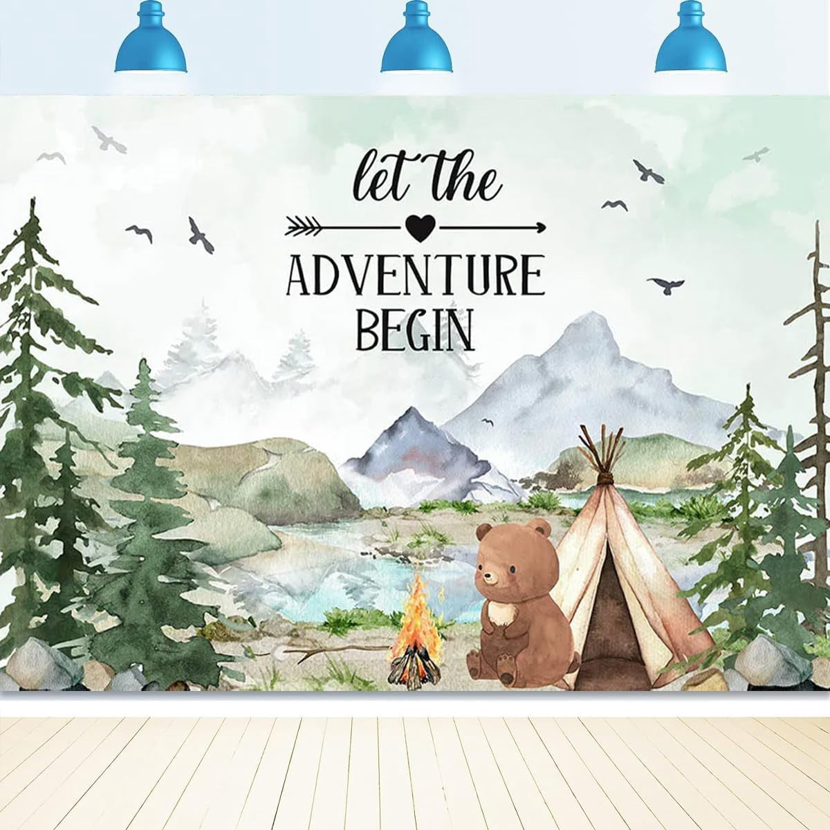 Let's The Adventure Begin Photography Background Forest Camping 1st ...