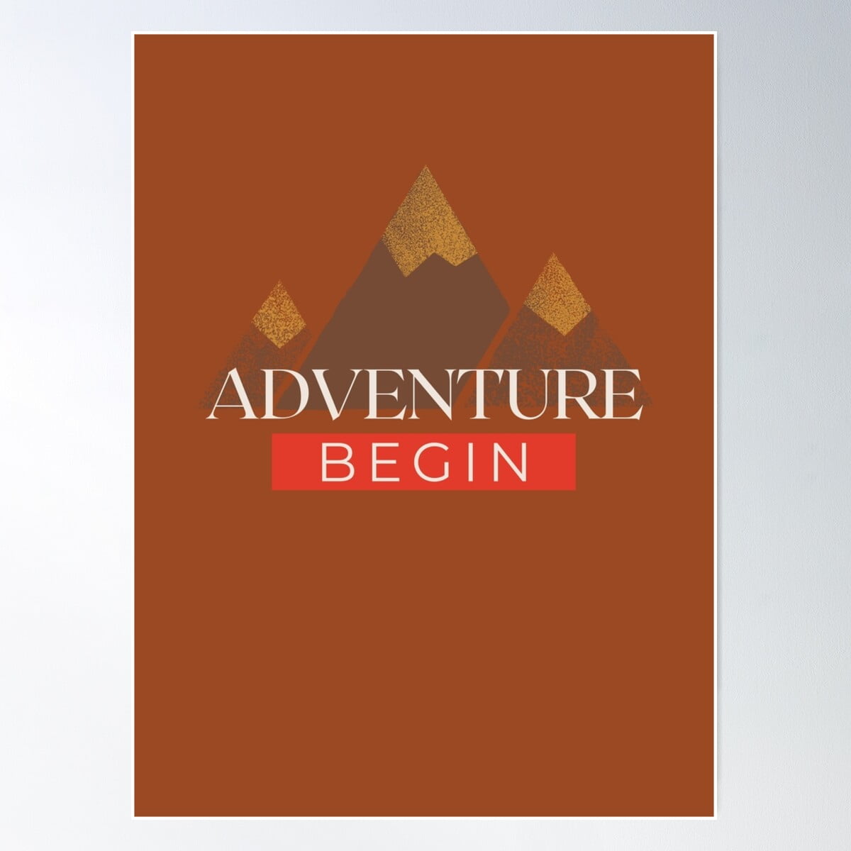Adventure Begin Poster Wall Art, Modern Wall Decor For Living Room ...