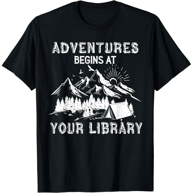 Adventure Begins At Your Library Summer Reading 2024 Camper T-Shirt ...