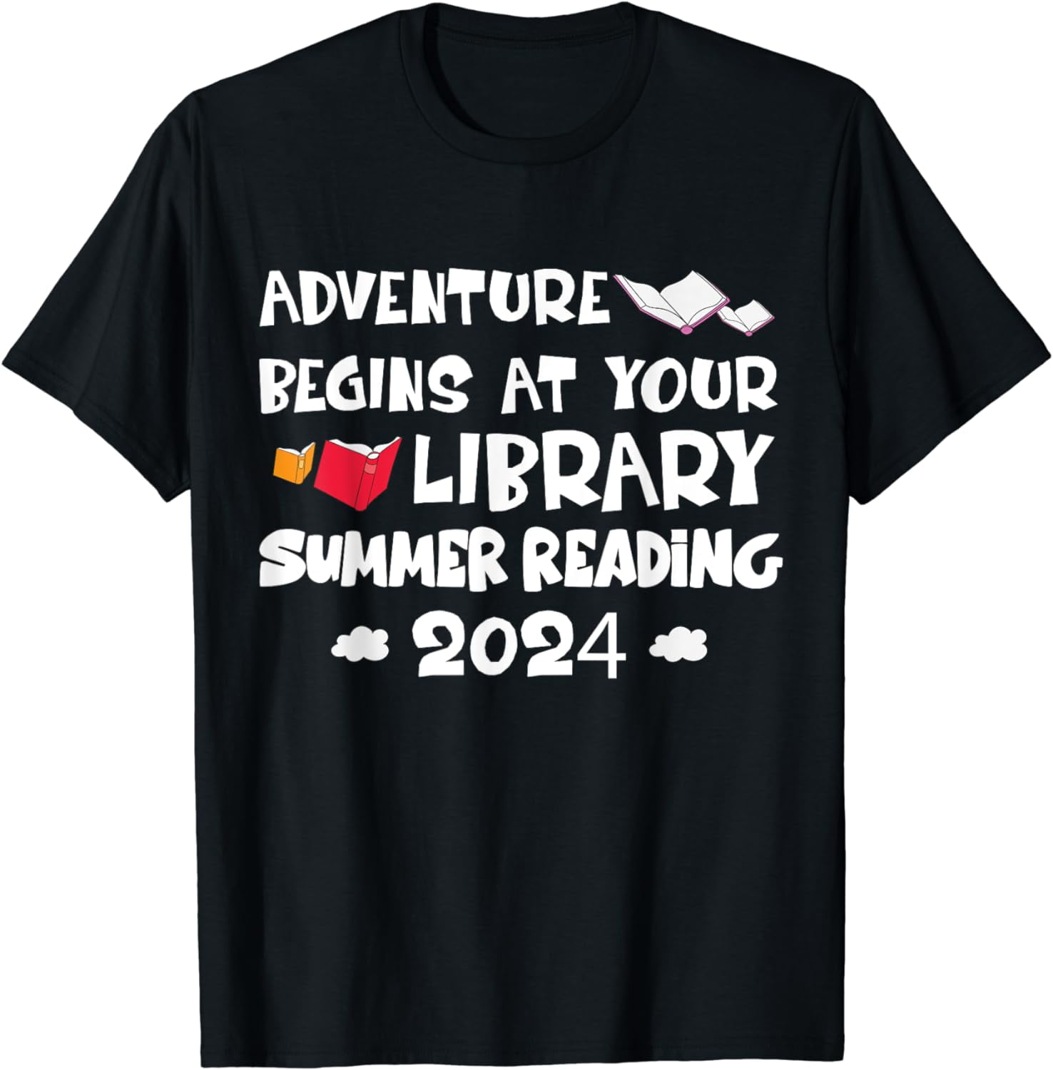 Adventure Begins At Your Library Summer Reading T-Shirt - Walmart.com